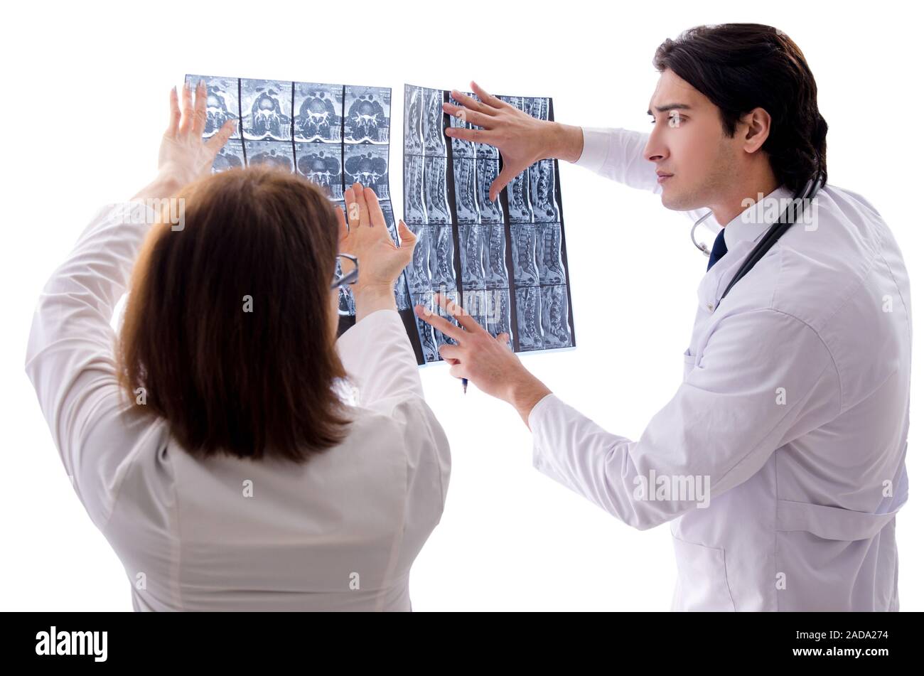 Doctor examining woman in hospital Cut Out Stock Images & Pictures - Alamy