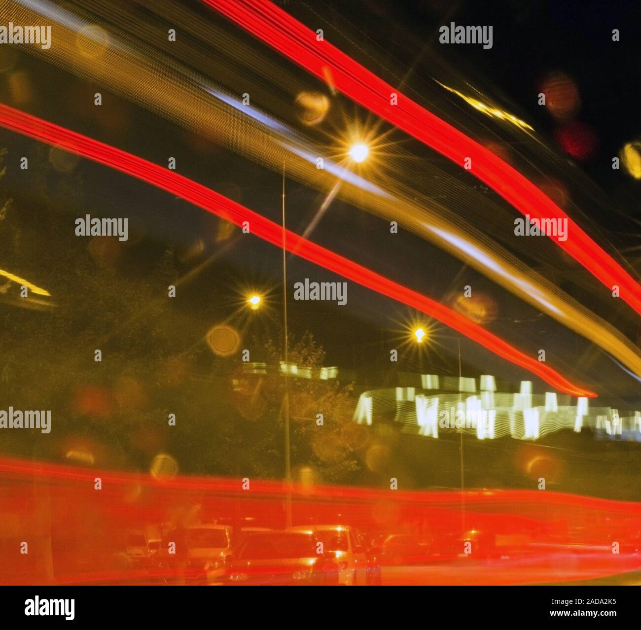 High exposure night time traffic Stock Photo - Alamy
