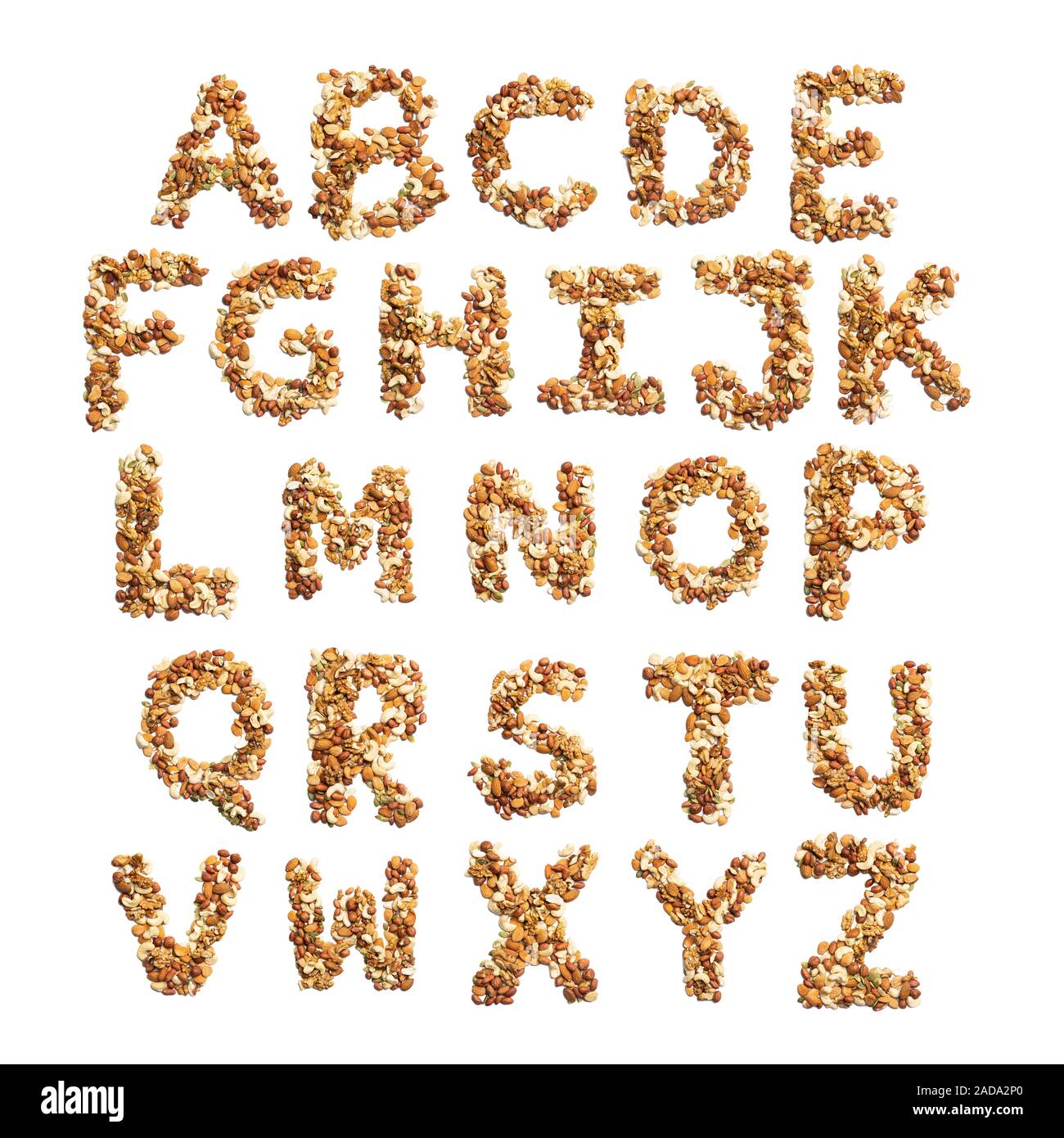 Letter made almonds hi-res stock photography and images - Alamy
