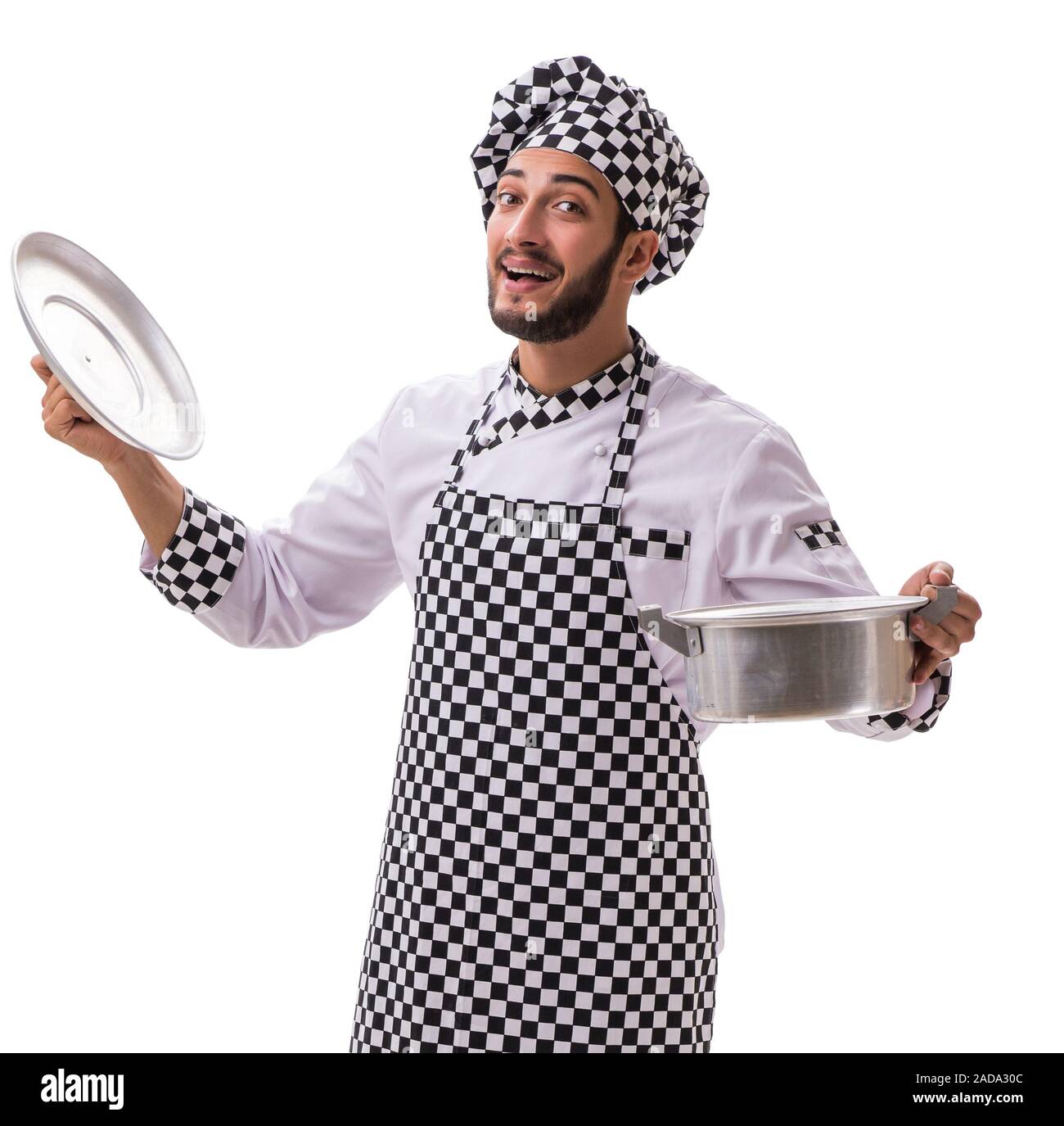 Male cook isolated on the white background Stock Photo - Alamy