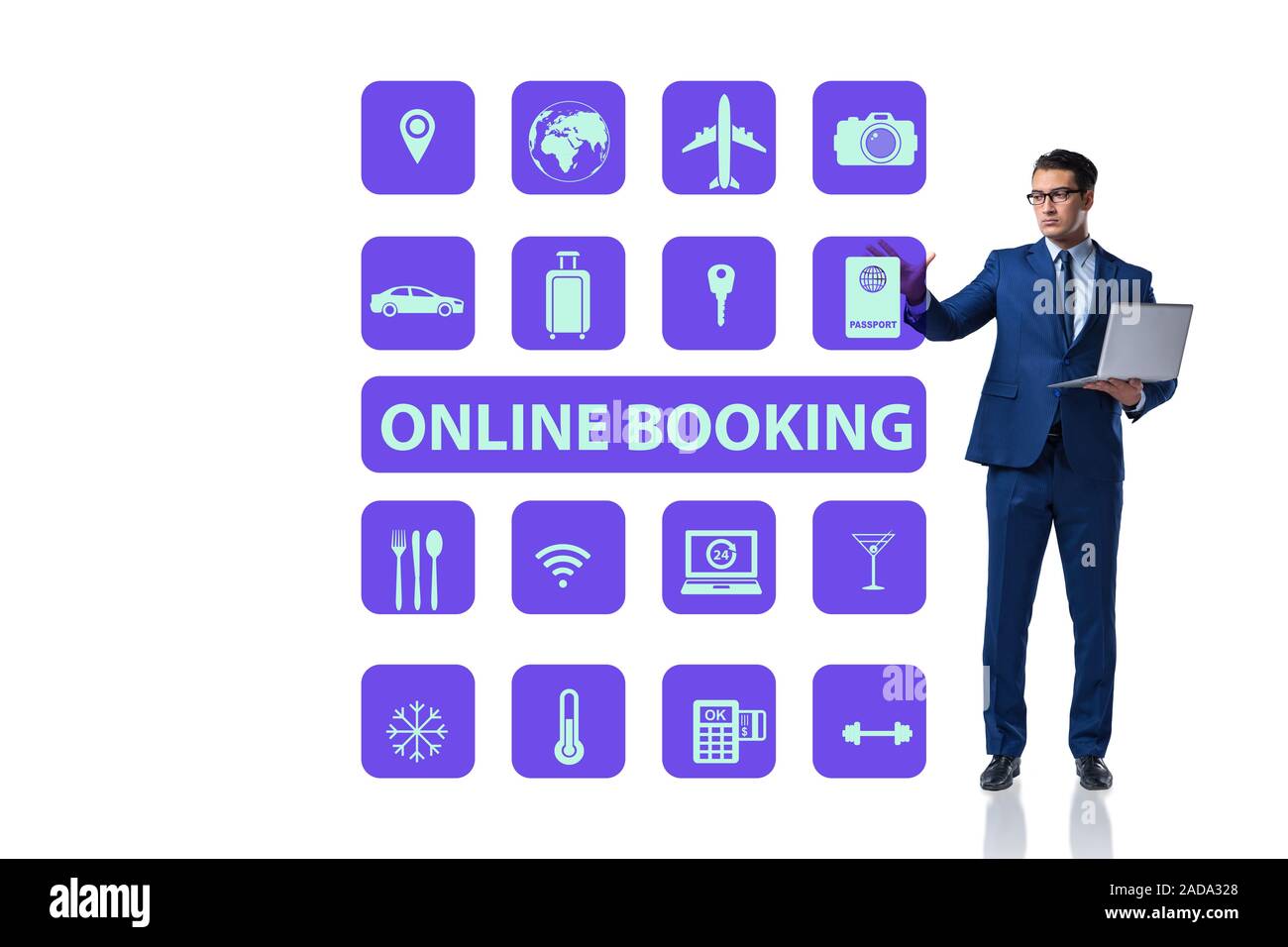 Flight ticket booking online Cut Out Stock Images & Pictures - Alamy