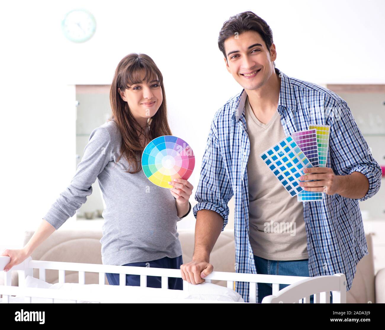 Young parents expecting their first baby Stock Photo - Alamy