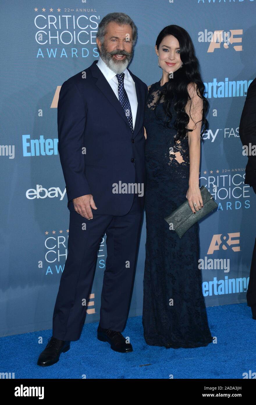 Mel Gibson & Rosalind Ross at the 22nd Annual Critics' Choice Awards at ...