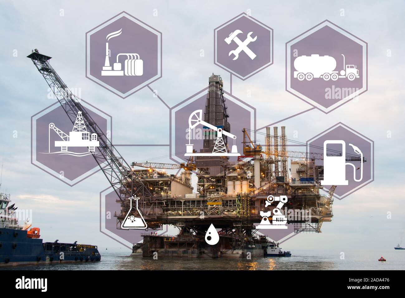 Concept of automation in oil and gas industry Stock Photo - Alamy