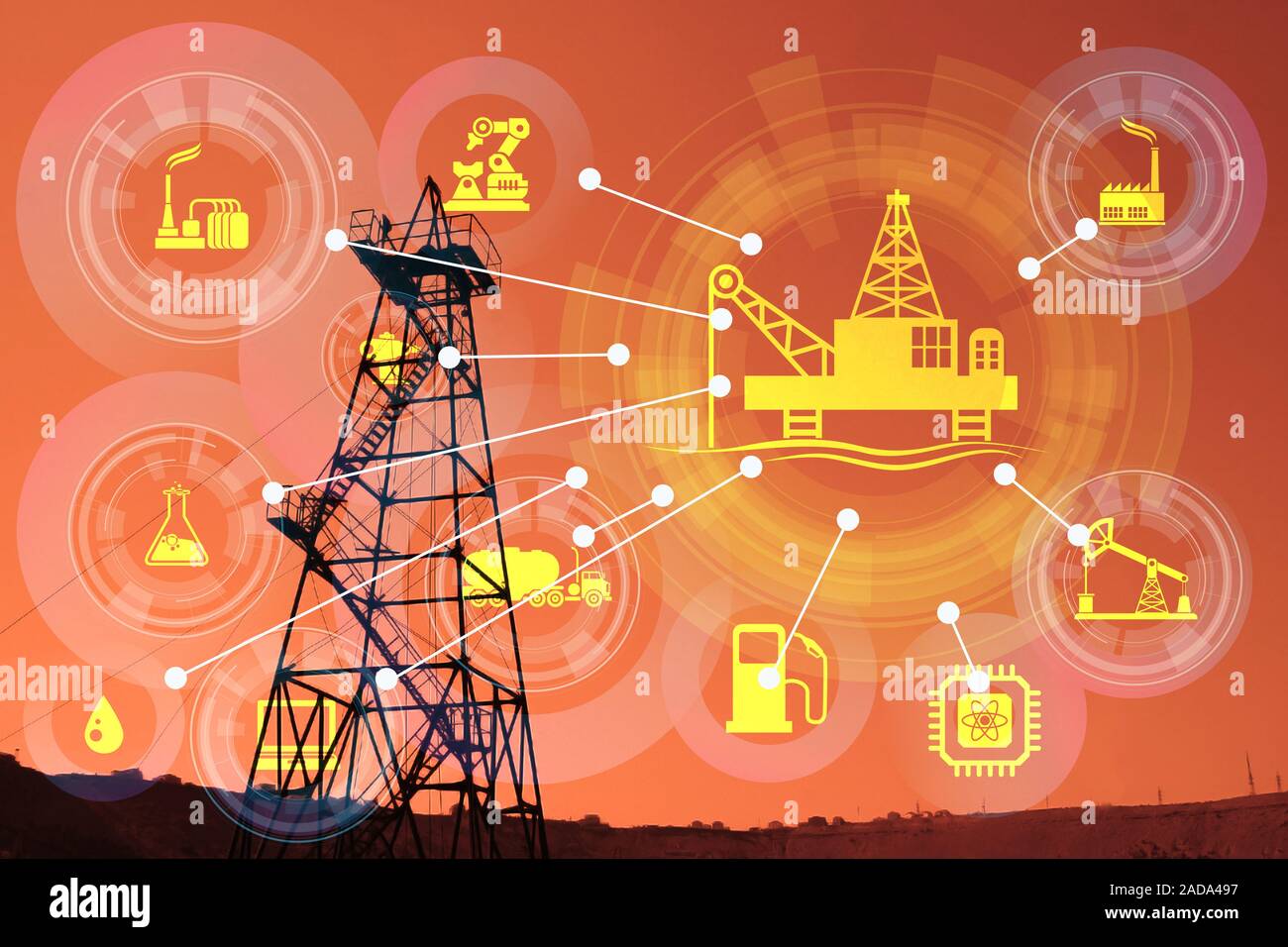 Concept of automation in oil and gas industry Stock Photo - Alamy