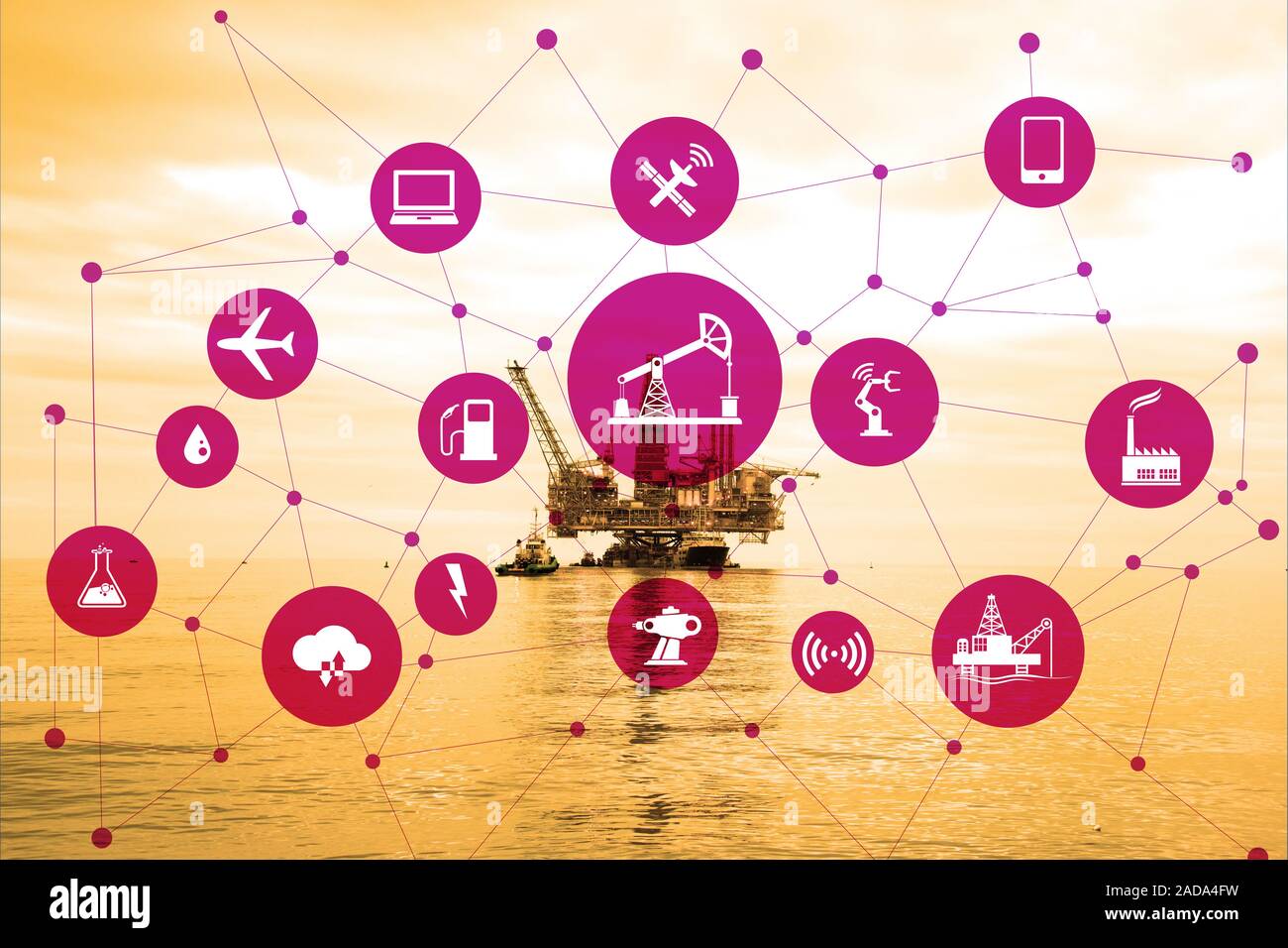 Concept of automation in oil and gas industry Stock Photo - Alamy