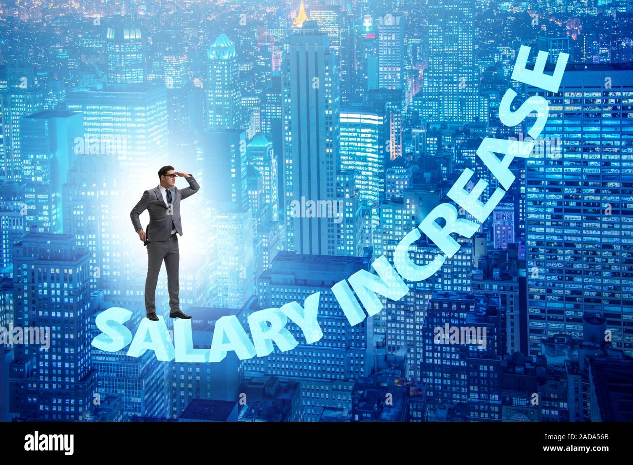 Employee in salary increase concept Stock Photo - Alamy