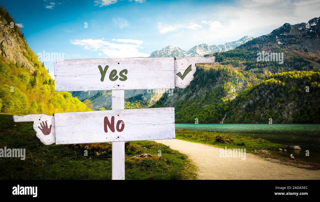 Yes versus no hi-res stock photography and images - Alamy