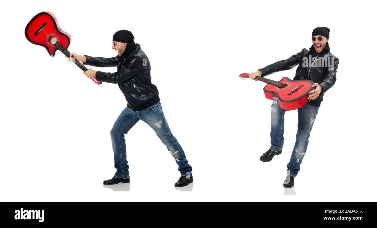 Man smashing guitar hi-res stock photography and images - Alamy