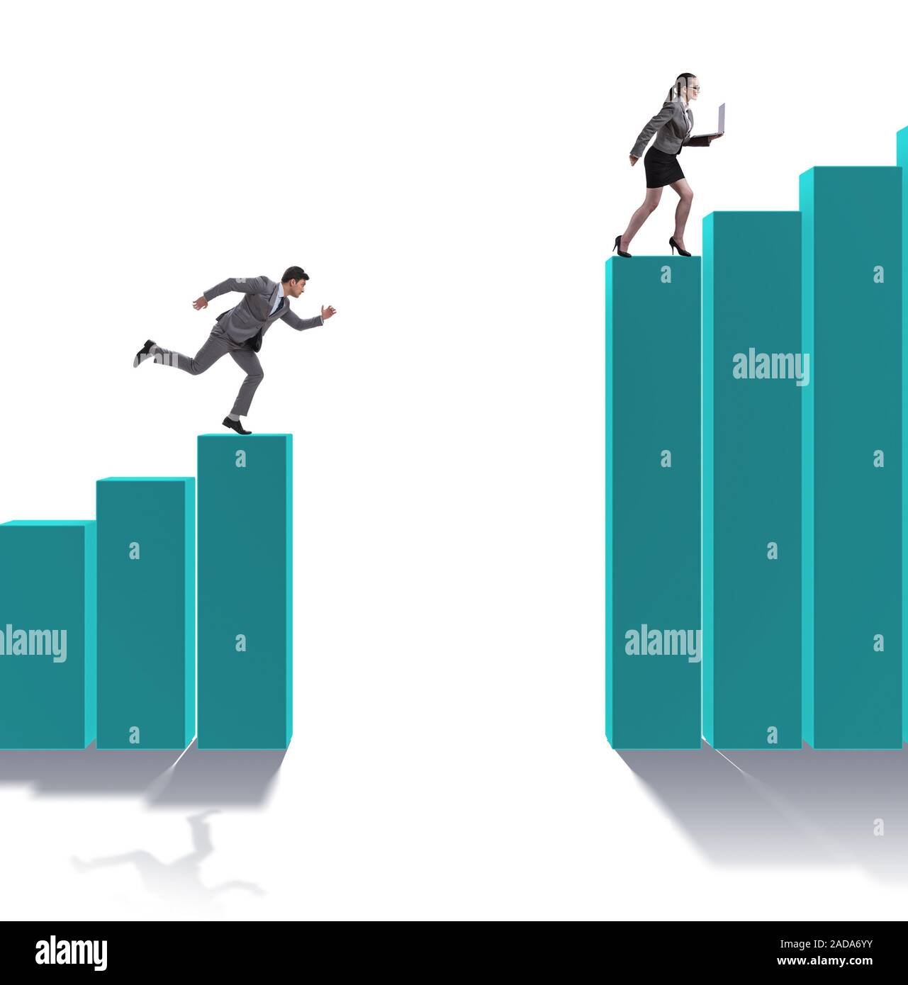 Chasing Business people in competition concept Stock Photo - Alamy