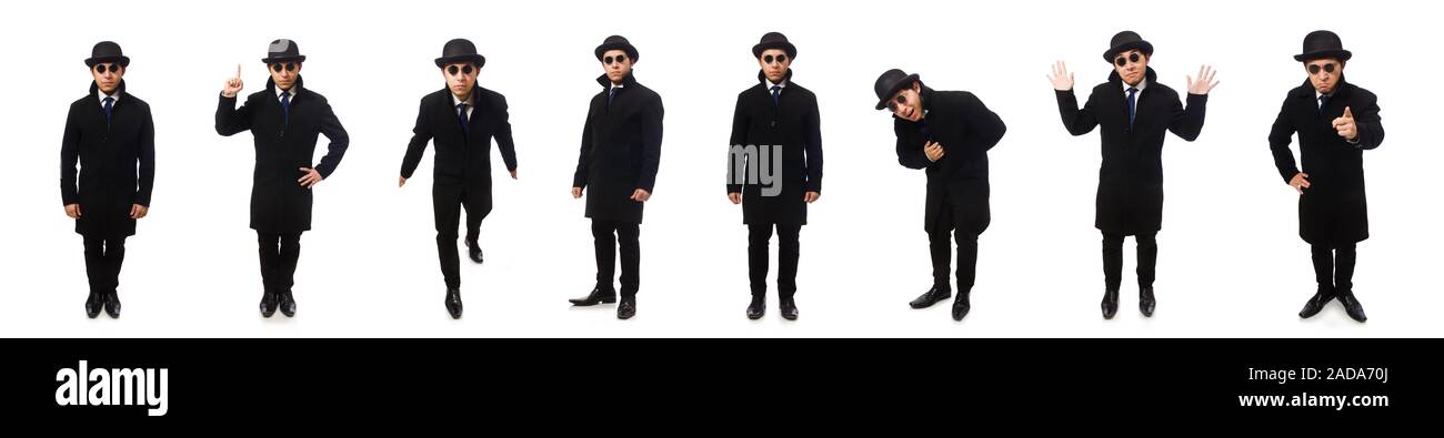 Model wearing black hat Cut Out Stock Images & Pictures - Alamy