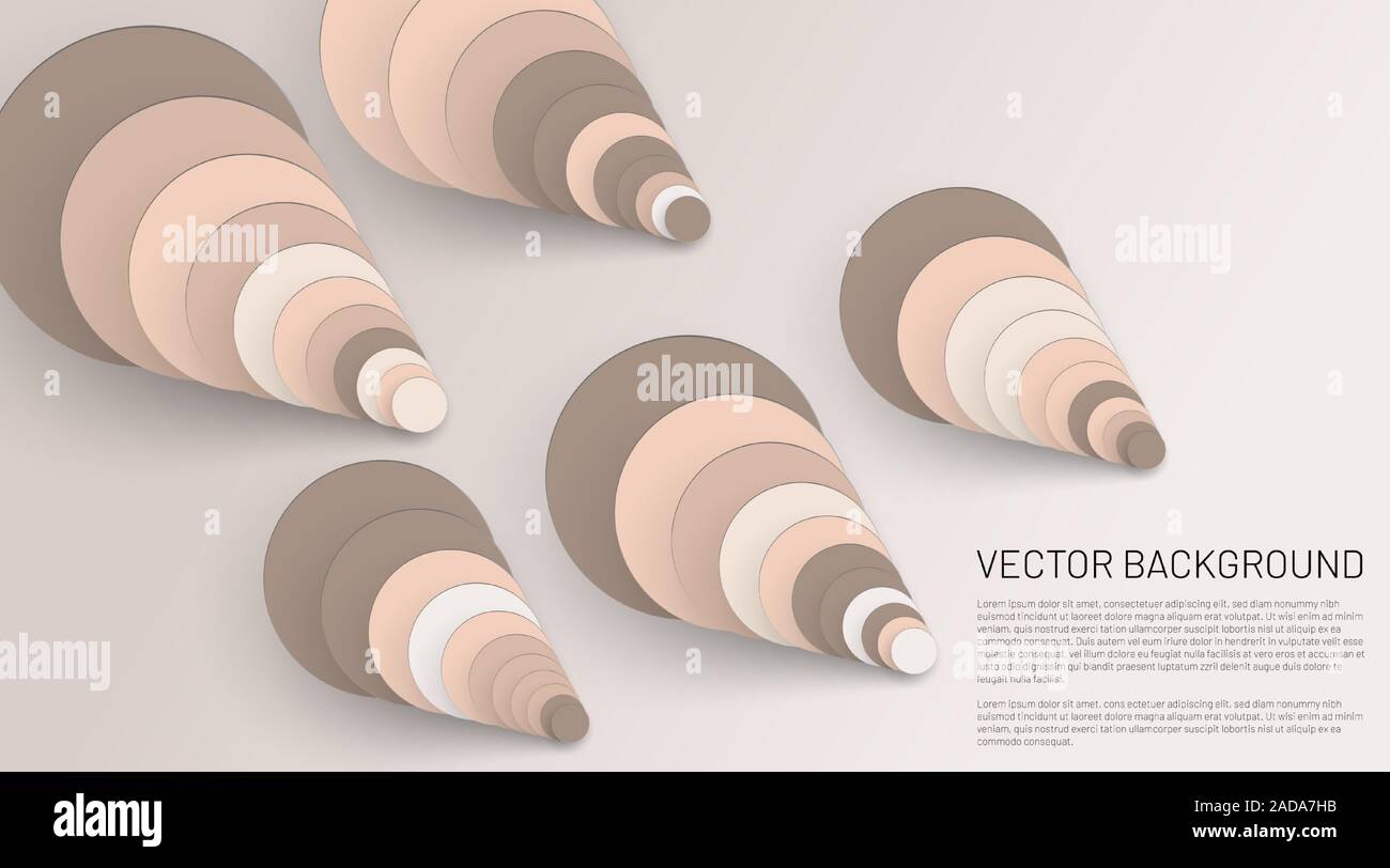Modern abstract circle vector background. The overlapping and simple ...