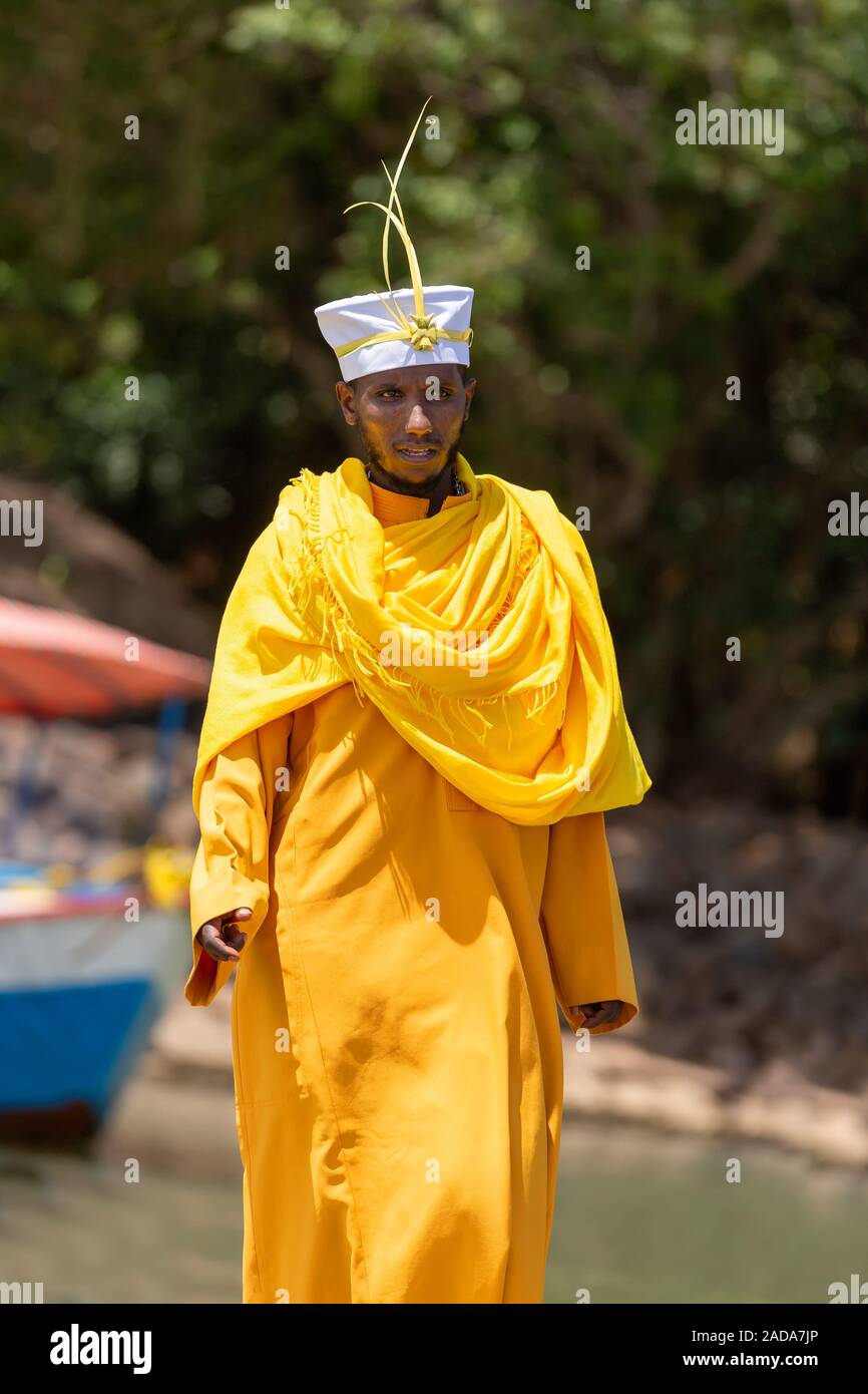 Orthodox monk lake Tana, Ethiopia Stock Photo - Alamy