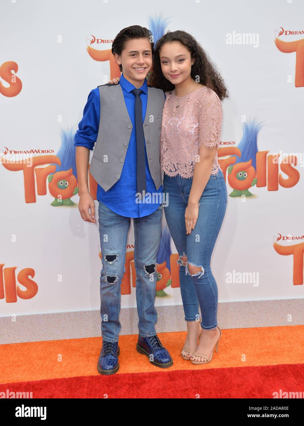 LOS ANGELES, CA. October 23, 2016: Actress Kayla Maisonet & actor Isaak ...