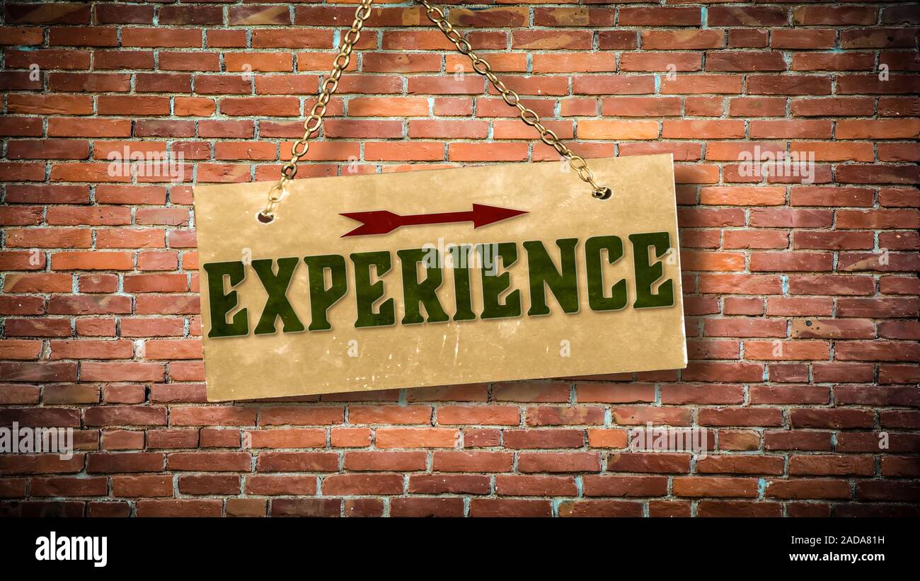 Street Sign to Experience Stock Photo - Alamy