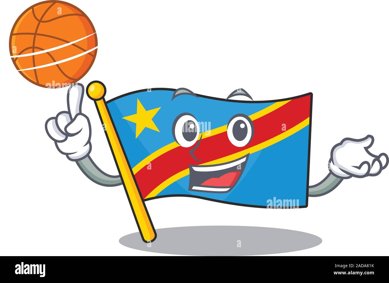 Congo democratic republic waving flag Stock Vector Images - Alamy