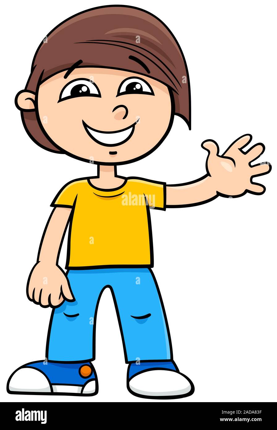 funny boy character cartoon illustration Stock Photo - Alamy