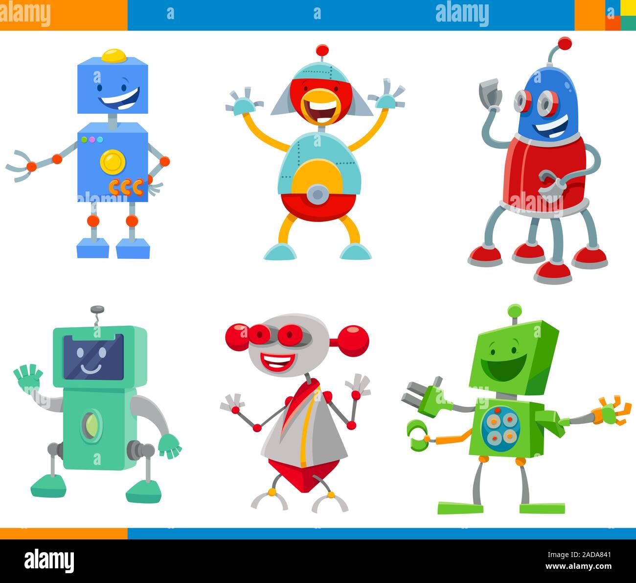 Cartoon Robots and Droids Characters Set Stock Photo - Alamy