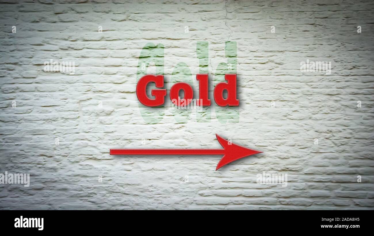 Street Sign to Gold Stock Photo - Alamy