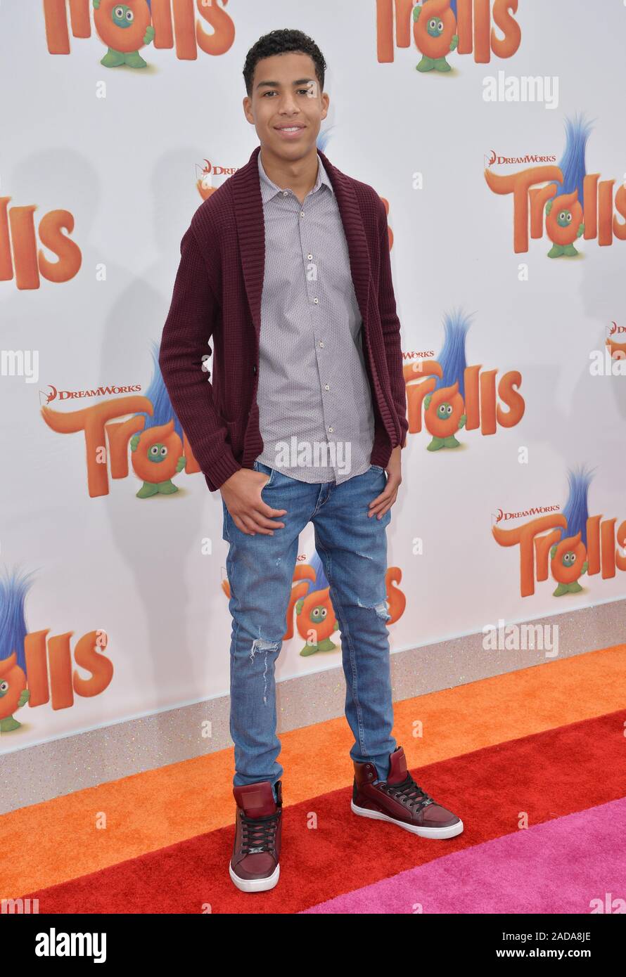 LOS ANGELES, CA. October 23, 2016: Actor Marcus Scribner at the Los Angeles premiere of "Trolls ...