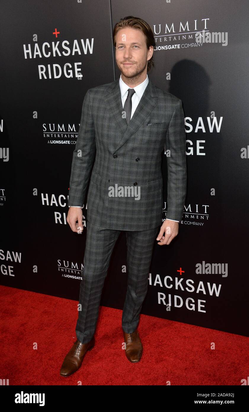 LOS ANGELES, CA. October 24, 2016: Actor Luke Bracey at the Los Angeles ...