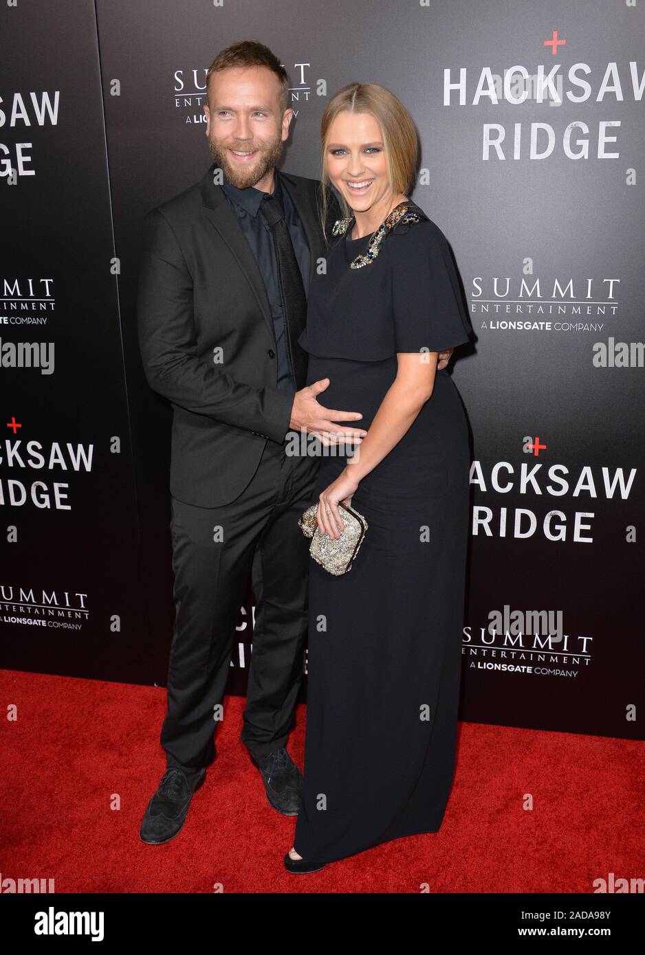 LOS ANGELES, CA. October 24, 2016: Actress Teresa Palmer & husband ...