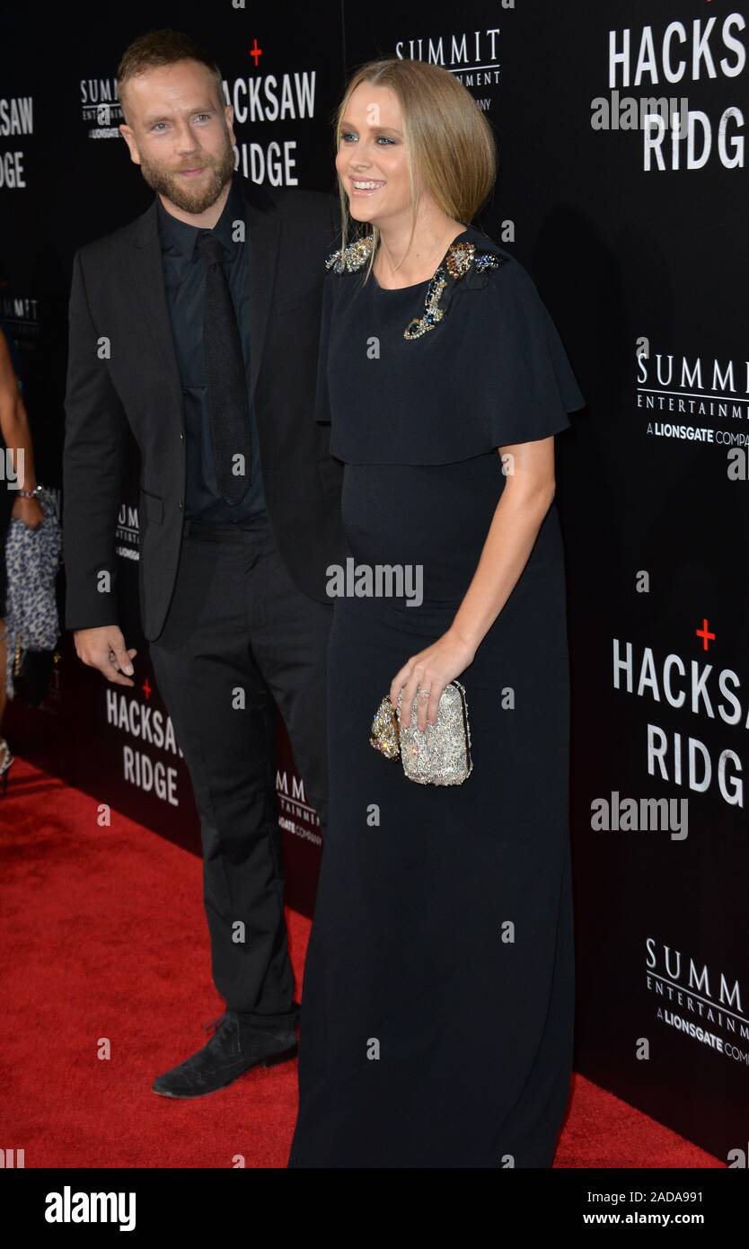 LOS ANGELES, CA. October 24, 2016: Actress Teresa Palmer & husband ...