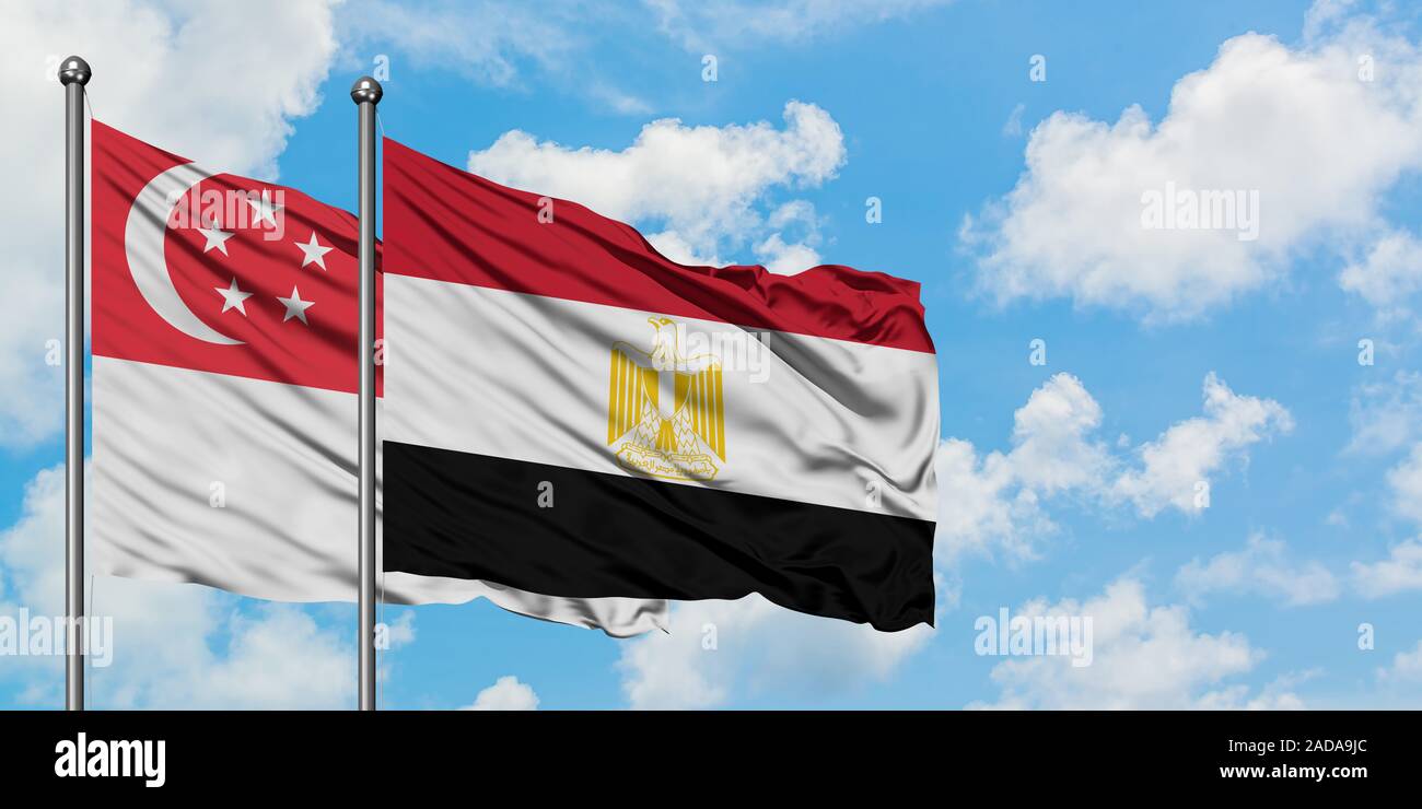 Singapore egypt flag hi-res stock photography and images - Alamy