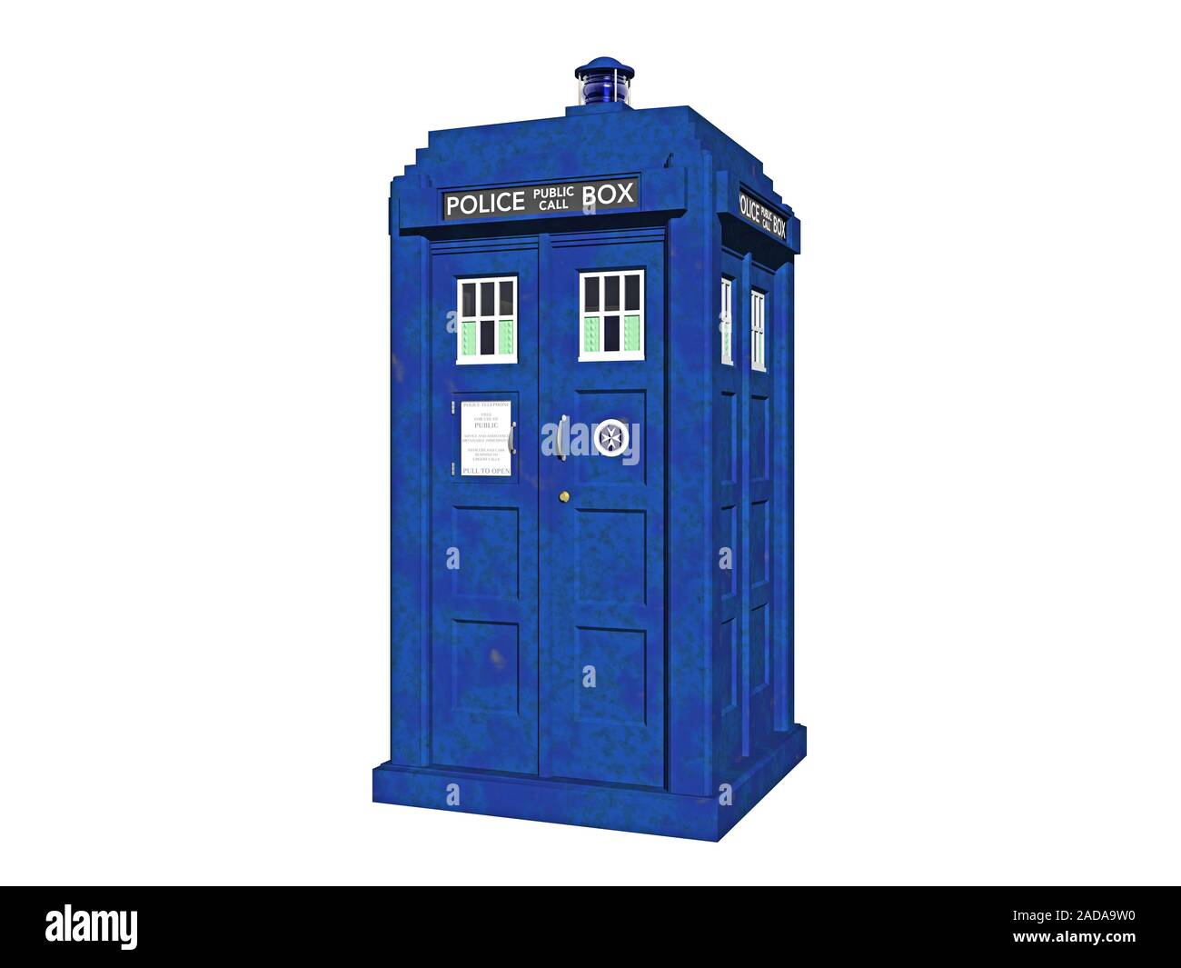 blue emergency telephone booth Stock Photo - Alamy