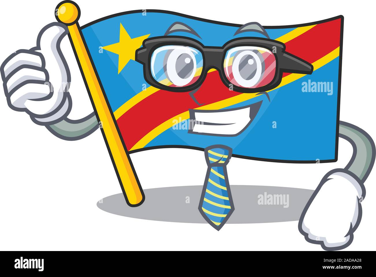 Cool Businessman flag democratic republic cartoon character Stock ...