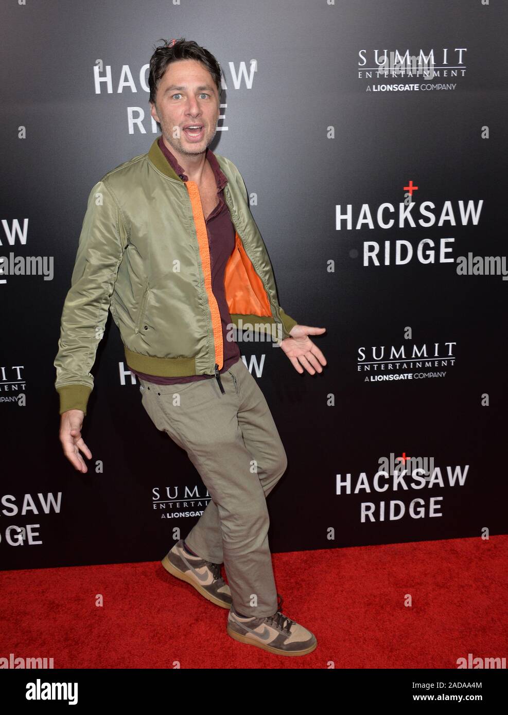 LOS ANGELES, CA. October 24, 2016: Actor Zach Braff at the Los Angeles ...