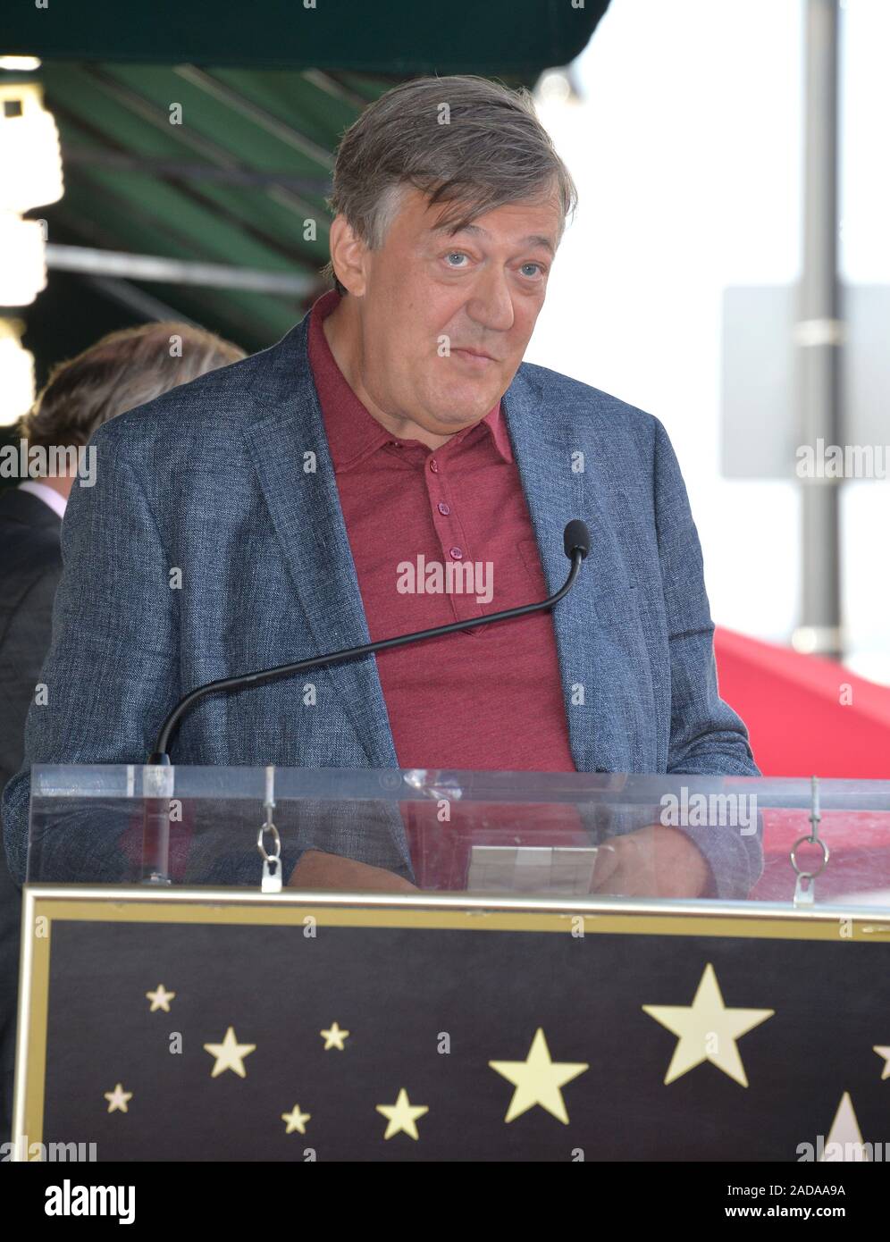 LOS ANGELES, CA. October 25, 2016: Stephen Fry at the Hollywood Walk of ...