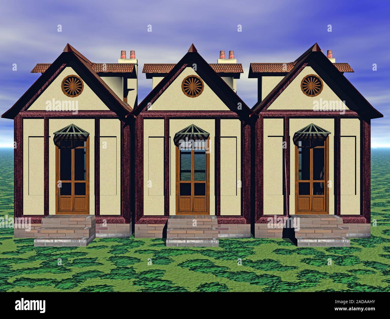 Terraced house garage hi-res stock photography and images - Alamy