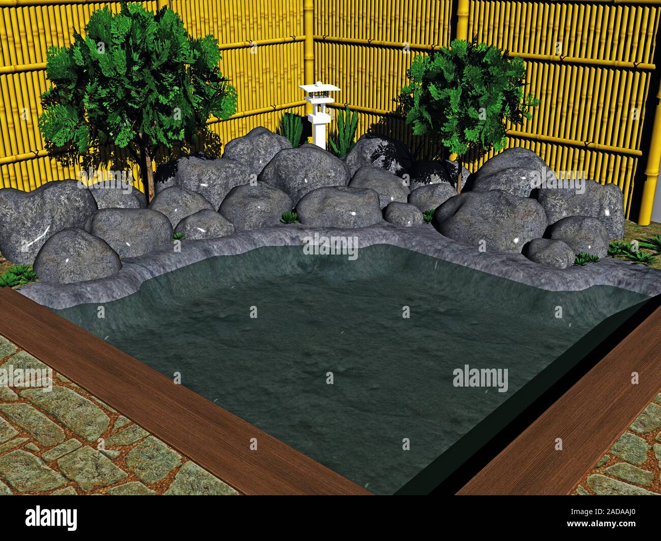 Pond fence hi-res stock photography and images - Alamy