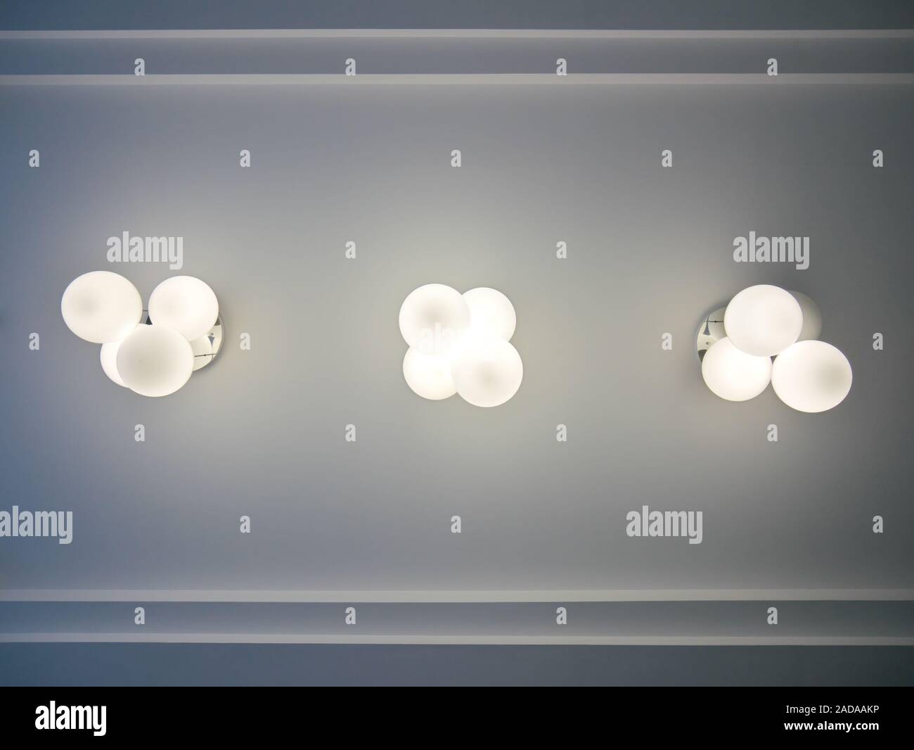 Round lamp on ceiling. Element of design Stock Photo - Alamy