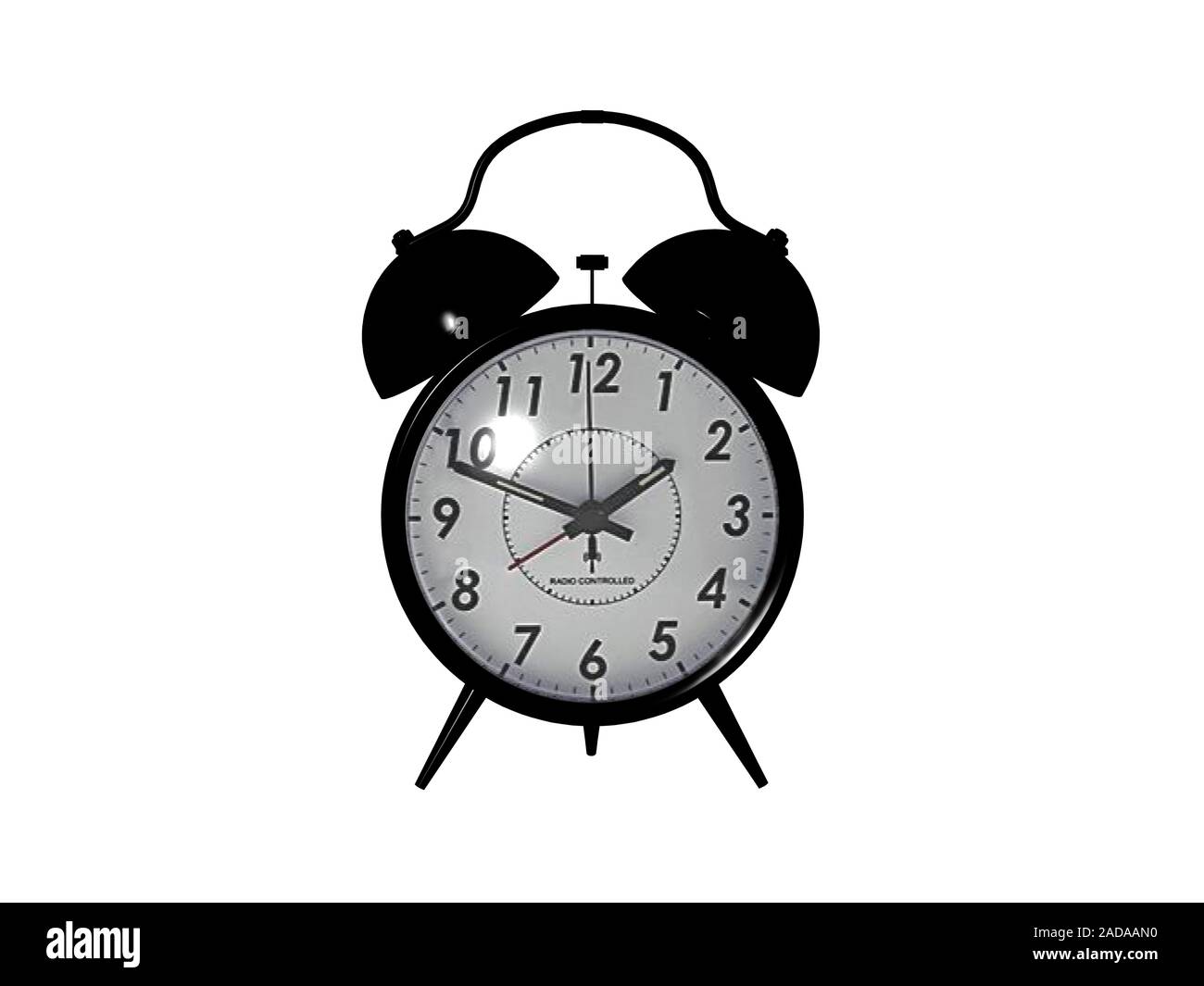 old alarm clock with dial and clamps Stock Photo - Alamy
