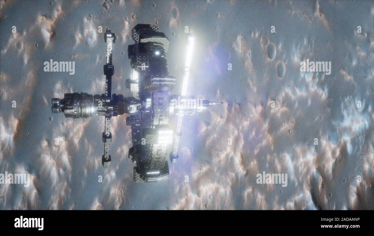 Concept of mars colonization by humans and mars expedition Stock Photo ...