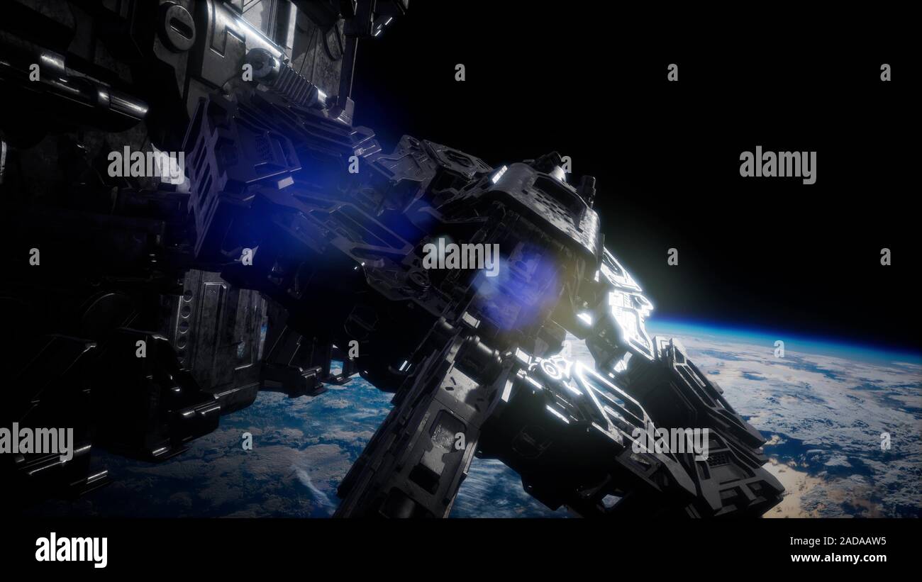 Highly Detailed Huge Spaceship Stock Photo - Alamy