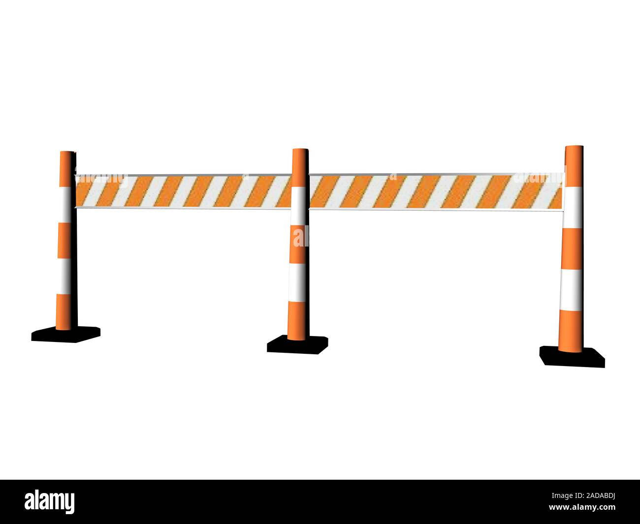 Red white barrier hi-res stock photography and images - Alamy