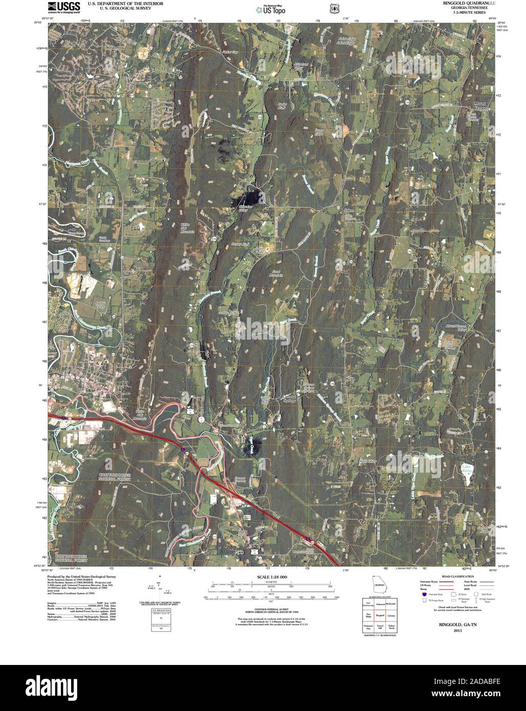 Map of ringgold hi-res stock photography and images - Alamy