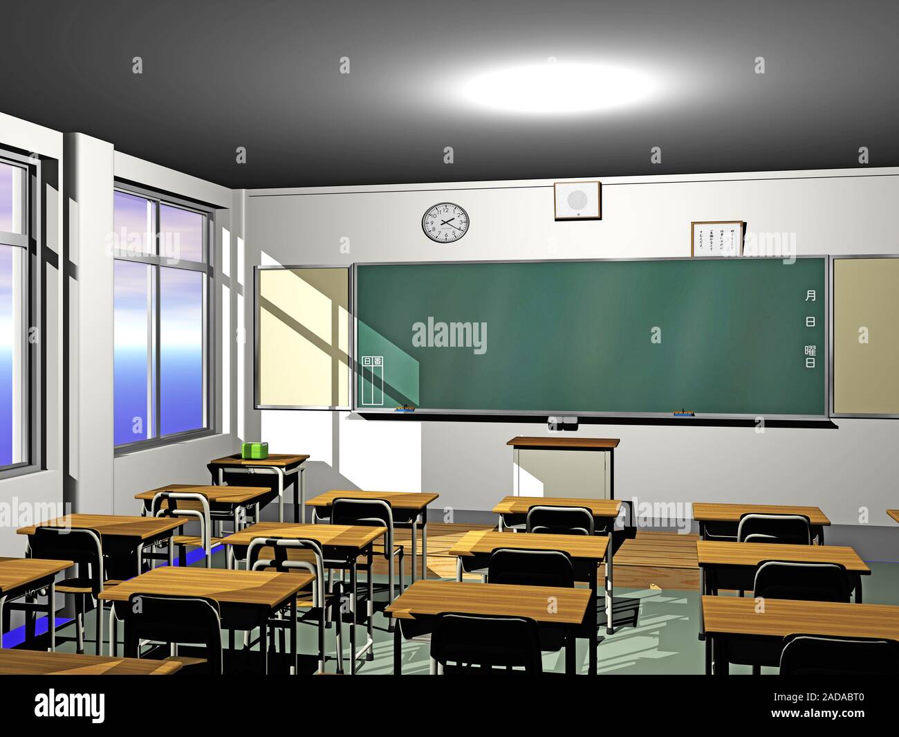 Tables chairs classroom hi-res stock photography and images - Alamy