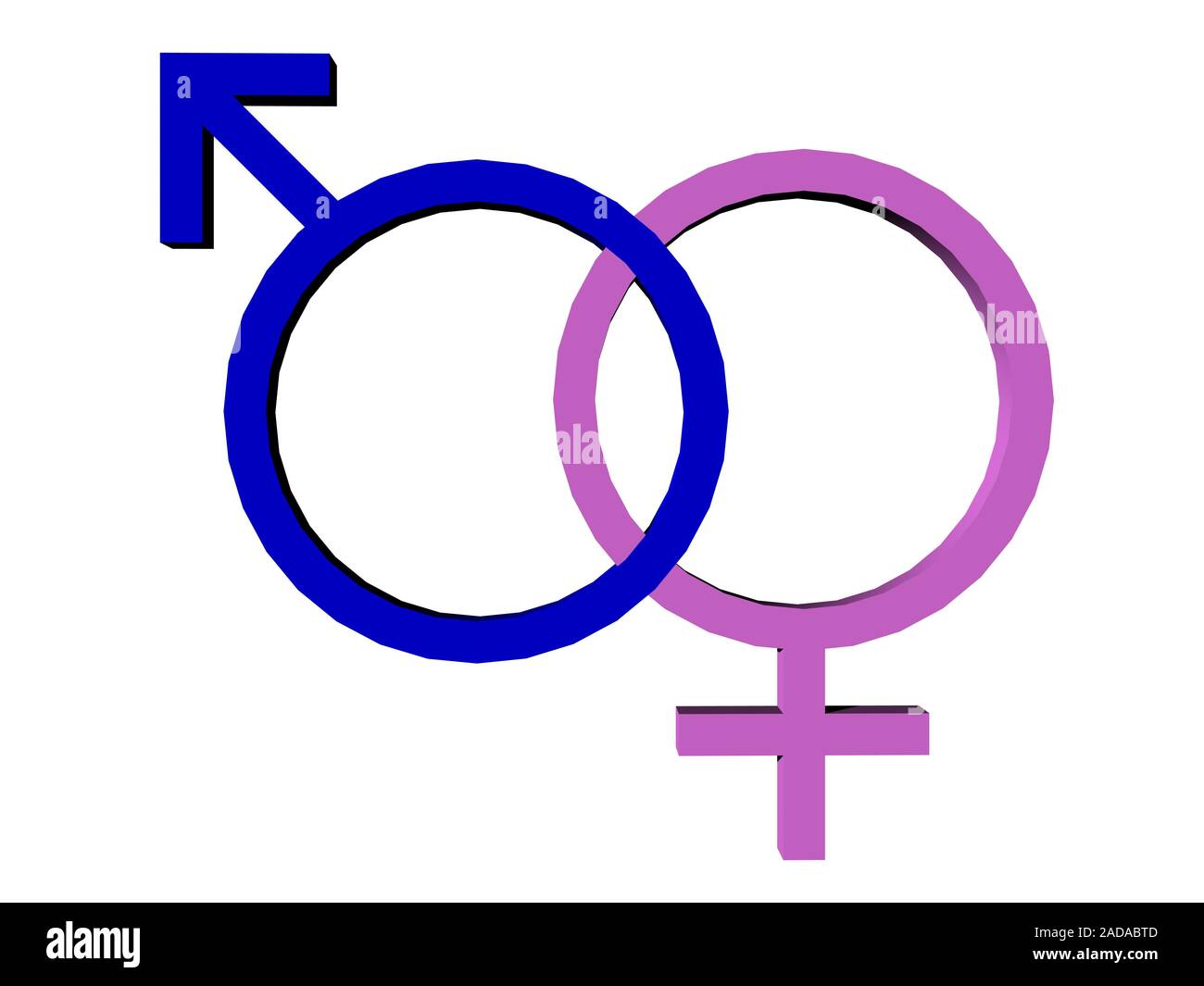 Symbols for connection of man and woman Stock Photo - Alamy