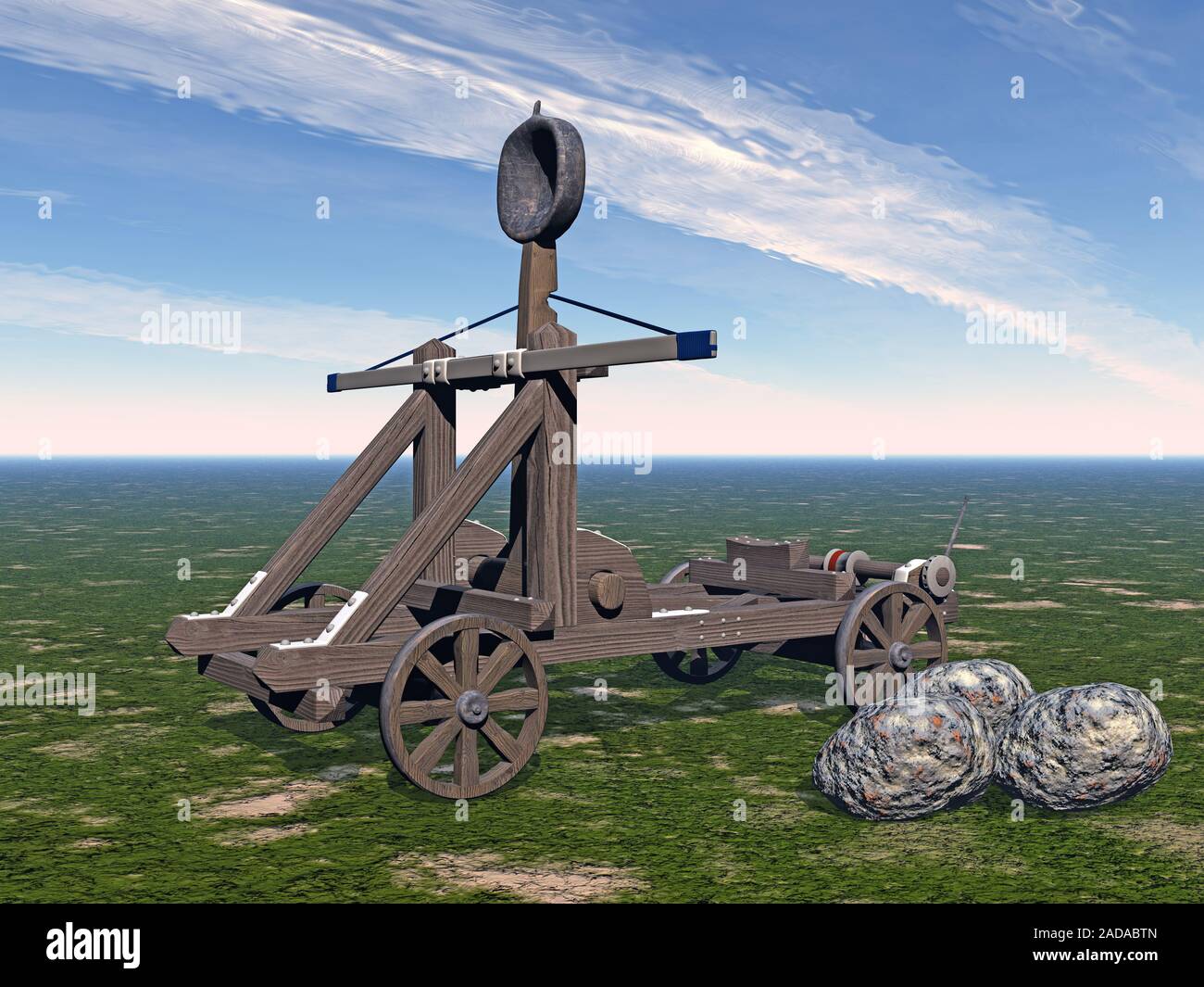 antique wooden catapult Stock Photo - Alamy