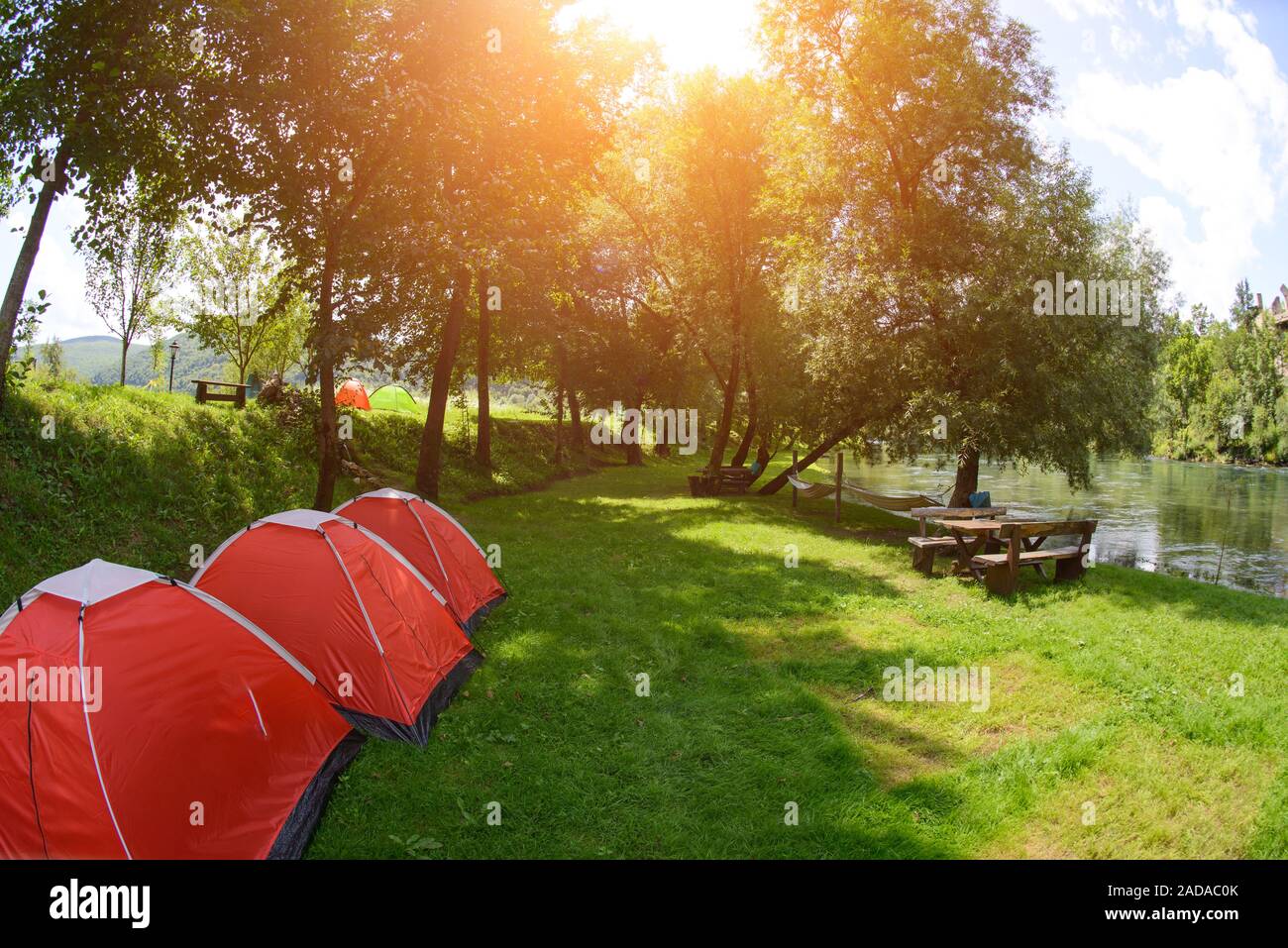 Woods camp hi-res stock photography and images - Alamy