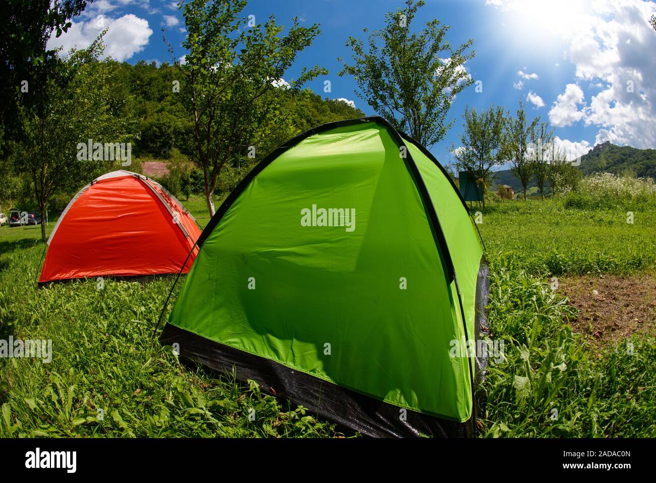 Camp family tent hi-res stock photography and images - Alamy
