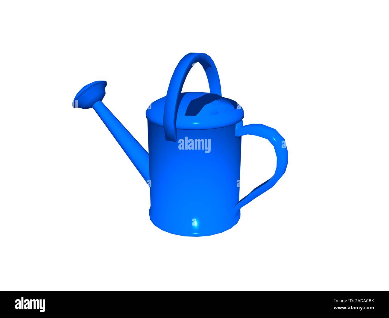 colored watering can of sheet metal 3D rendering Stock Photo - Alamy
