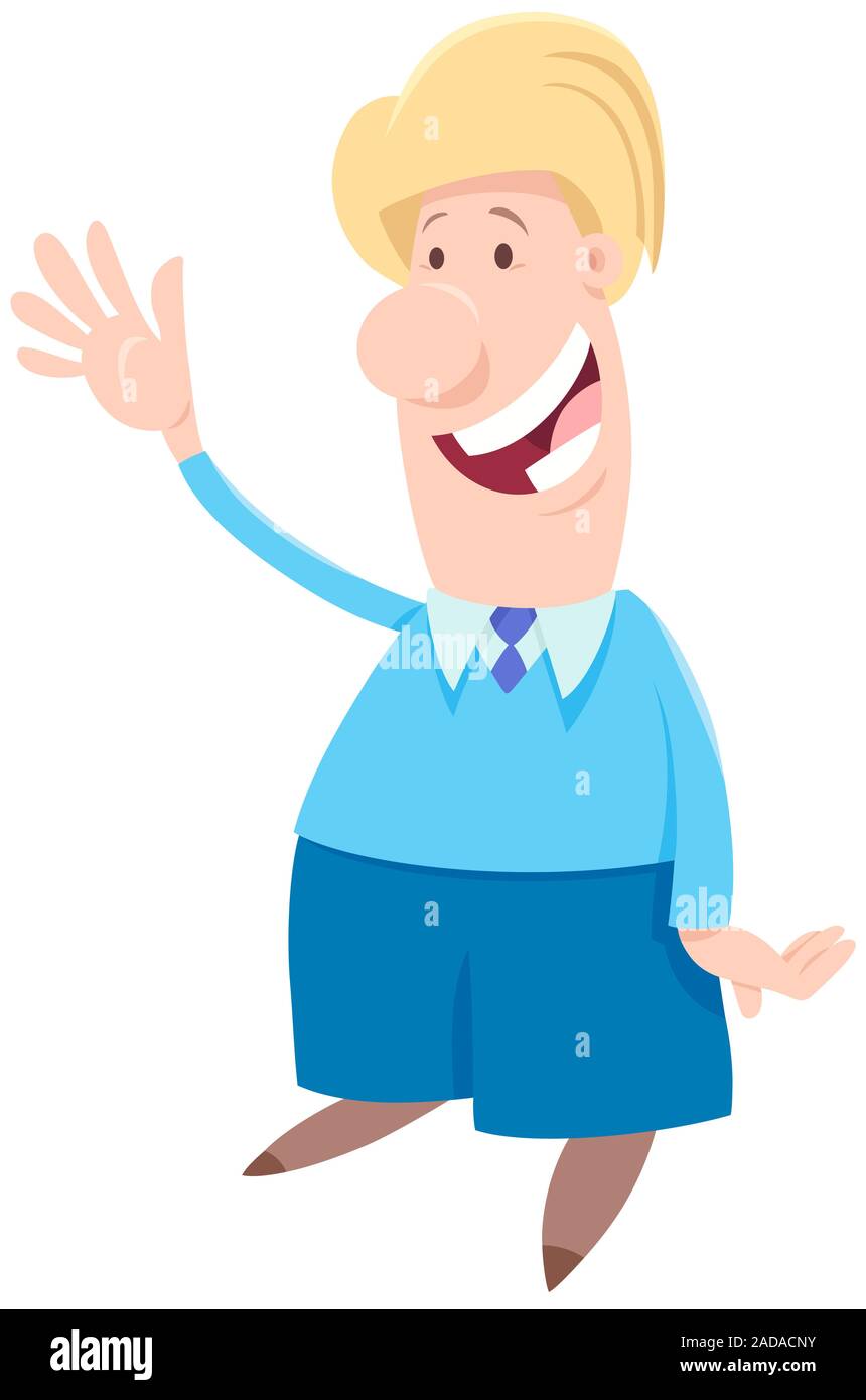 Man Waving Hand Cartoon High Resolution Stock Photography and Images ...