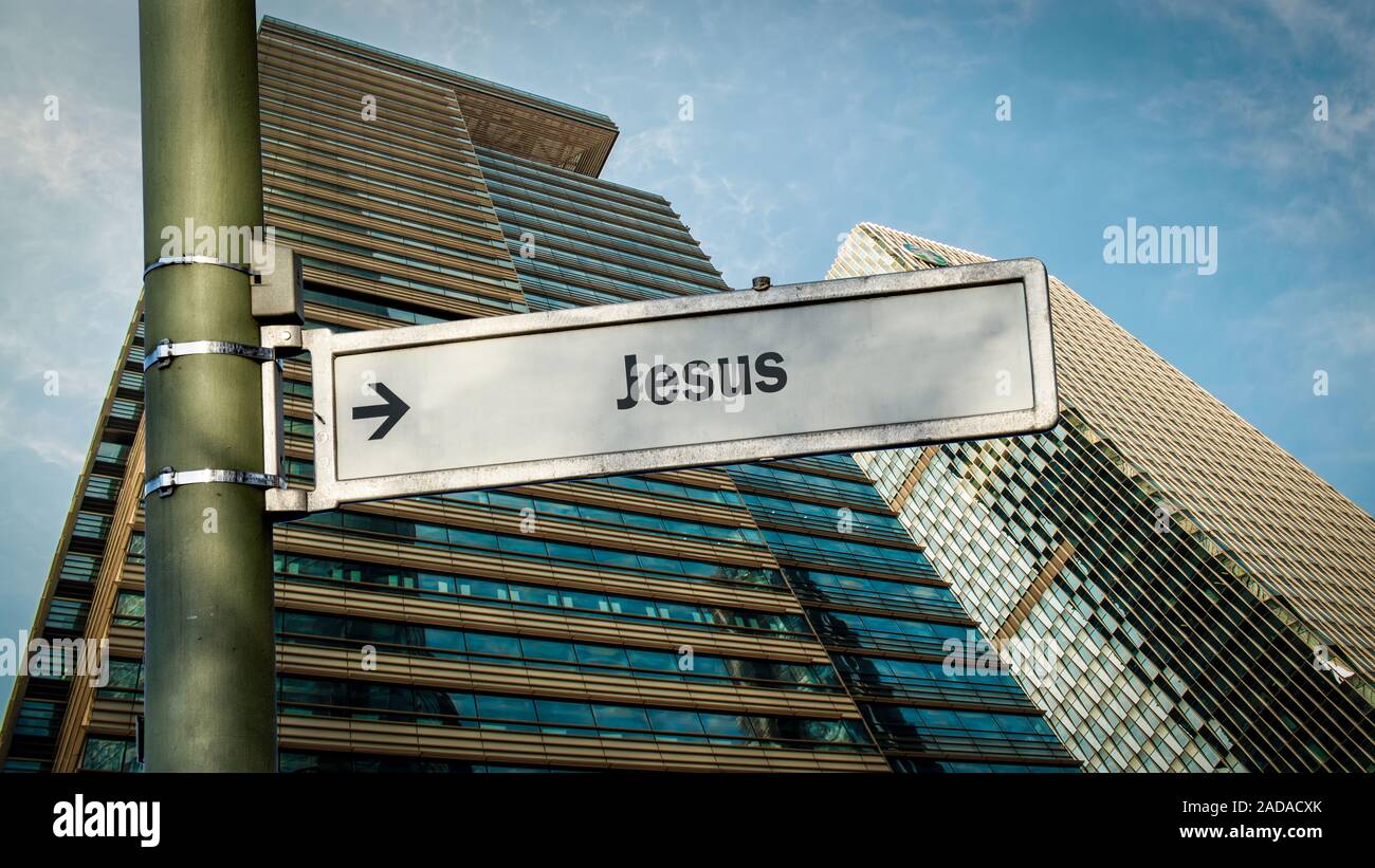 Street Sign to Jesus Stock Photo - Alamy