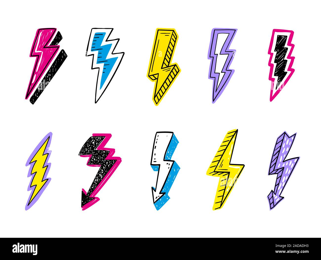 Cartoon lightning bolt hi-res stock photography and images - Alamy