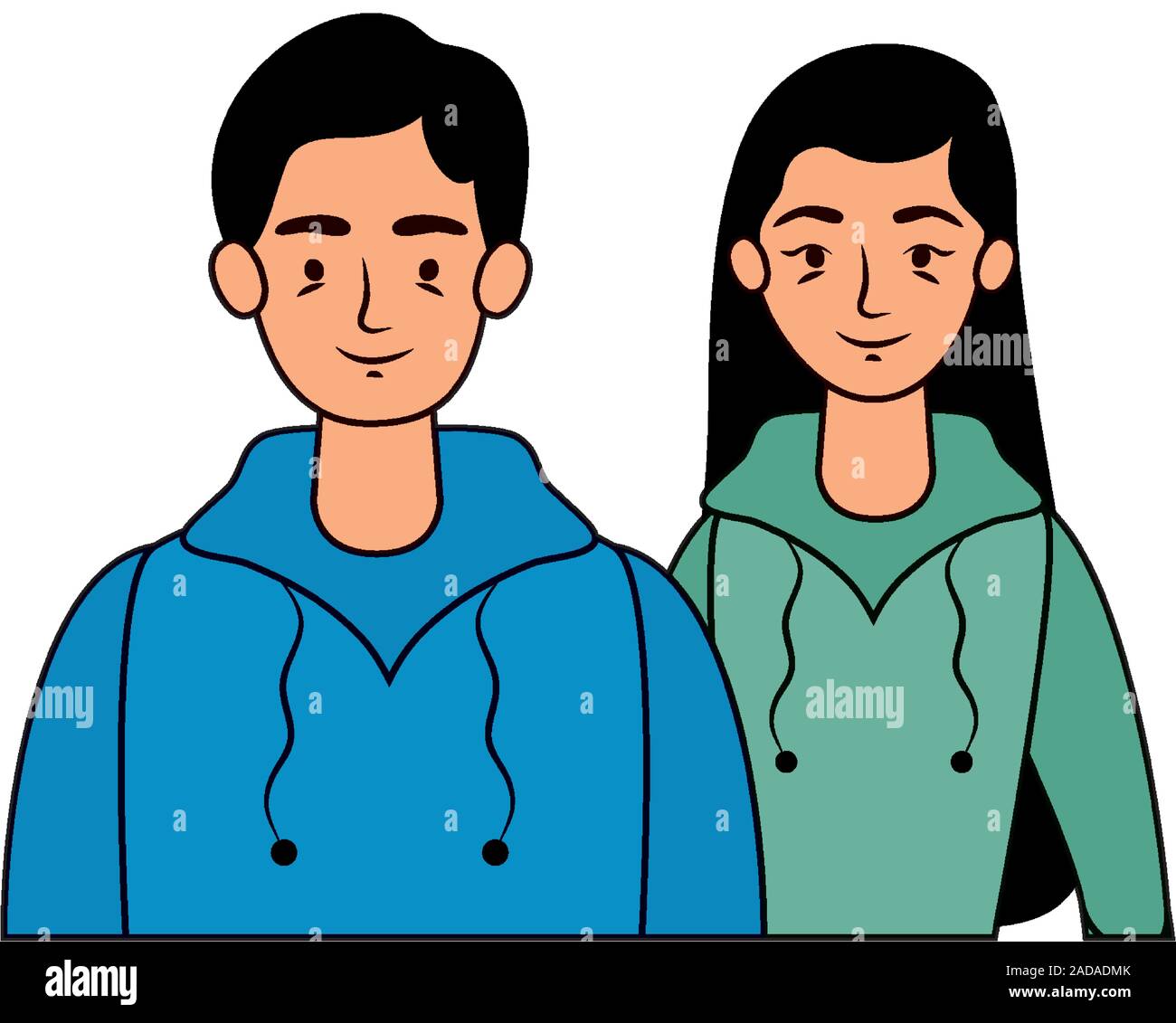 young lovers couple avatars characters Stock Vector Image & Art - Alamy